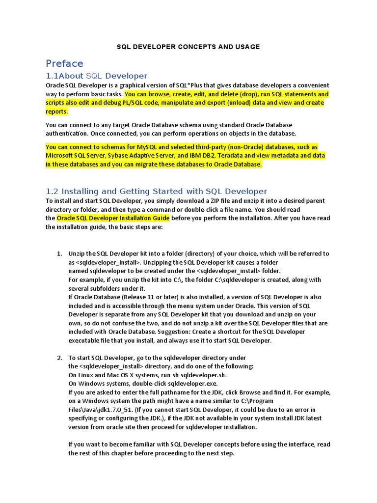 SQL Developer User Guide | PDF | Database Index | Databases