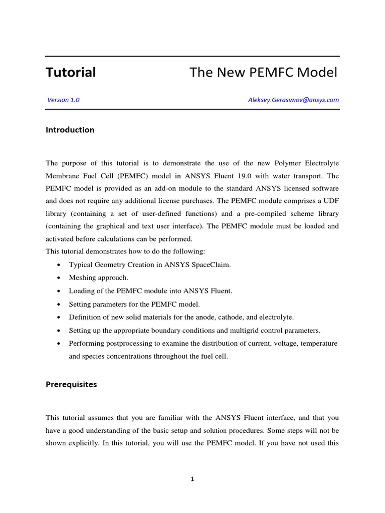 New PEMFC Tutorial | PDF | Fuel Cell | Cathode