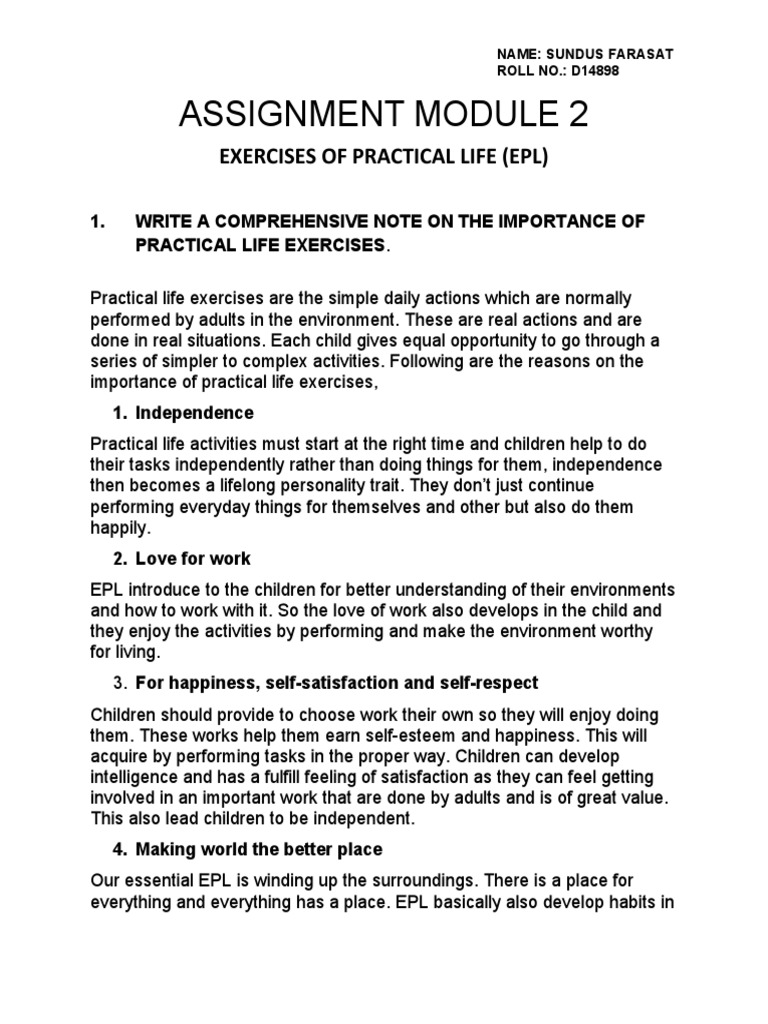 Assignment Module 2 | Download Free PDF | Finger