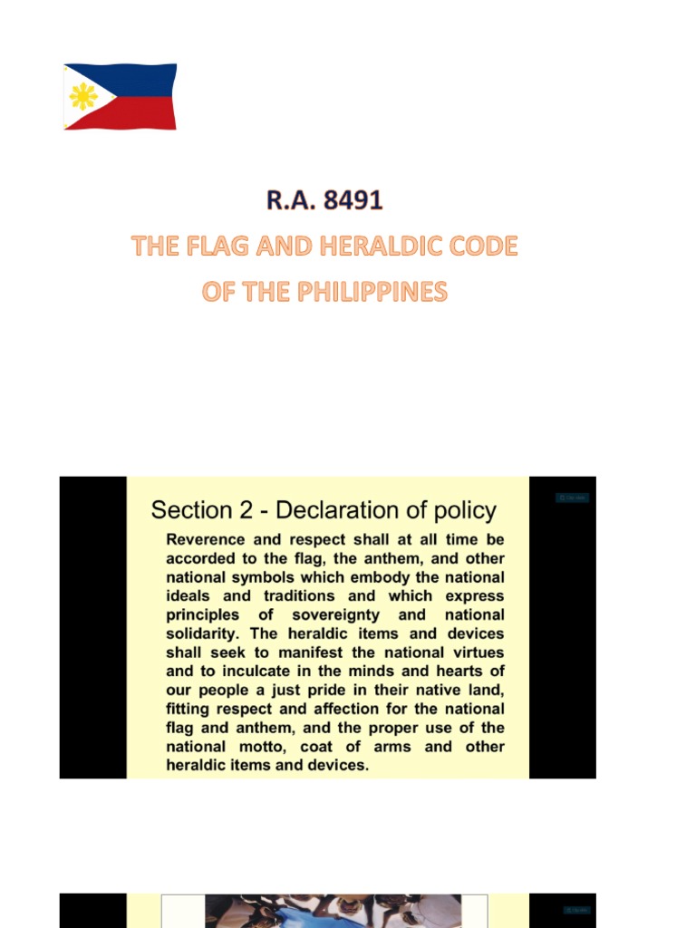 Philippine Flag Heraldic Code RA 8194 | PDF