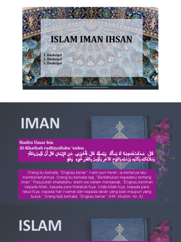 Islam Iman Ihsan | PDF | Agama & Spiritualitas