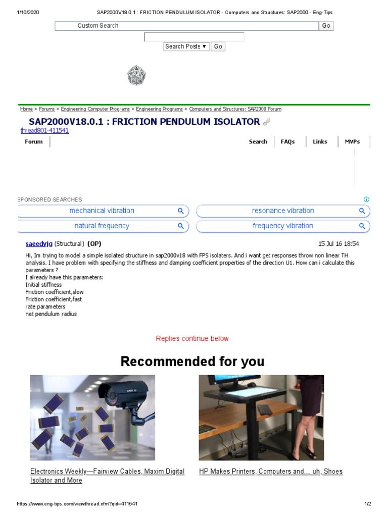 4.SAP2000V18.0.1 - FRICTION PENDULUM ISOLATOR - Computers and ...