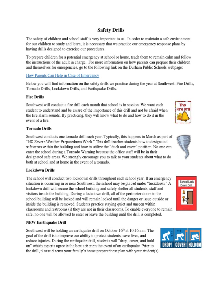 Safety Drill With Pics Final | PDF | Emergency Management | Public Safety