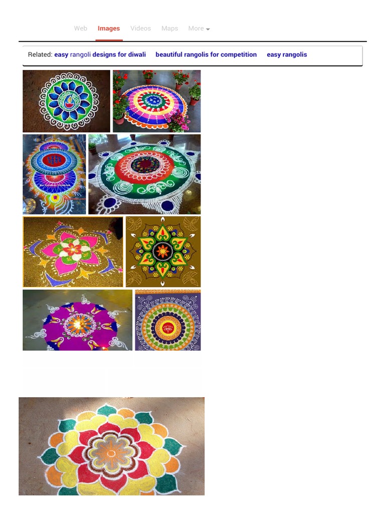 Rangoli - Google Search | PDF