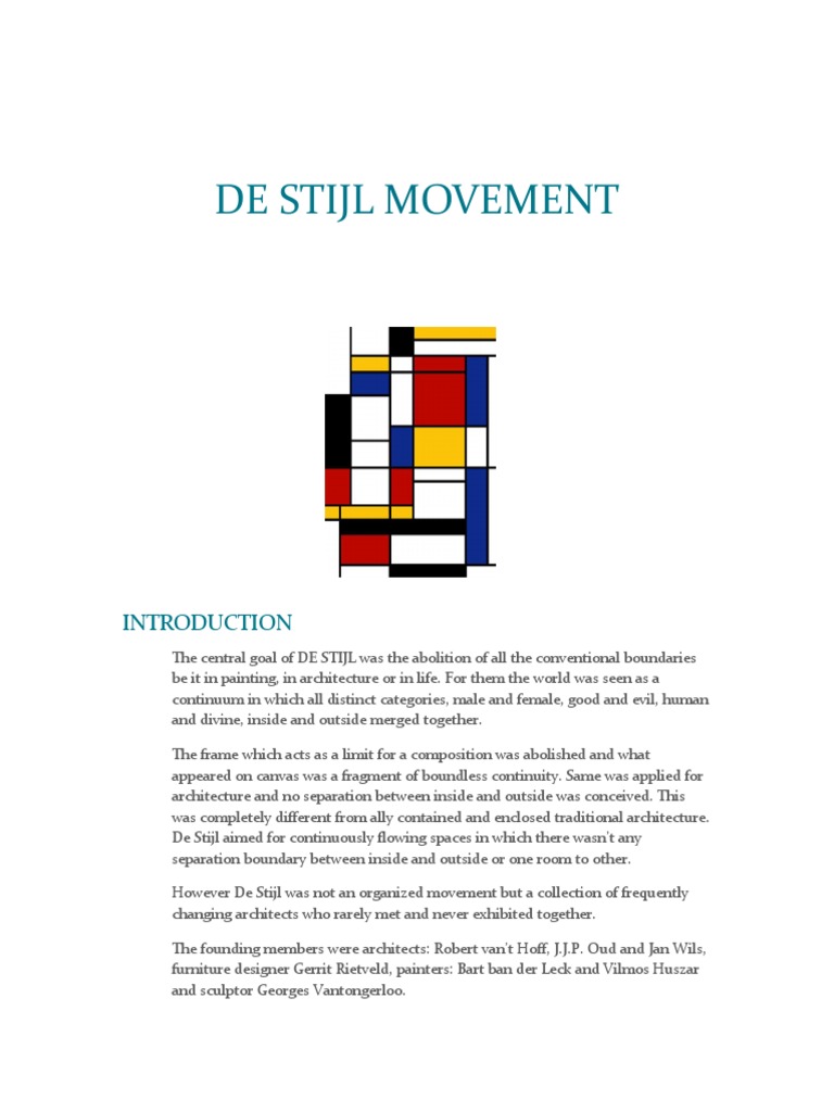 De Stijl Revised PDF | PDF | Movements | Aesthetics