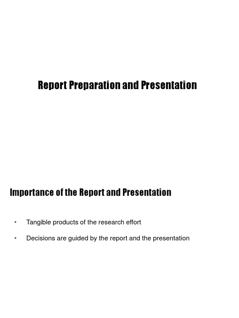 Report Preparation and Presentation Guide | PDF | Chart | Pie Chart