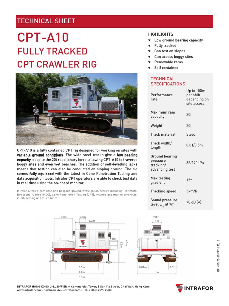 Fully Tracked CPT Rig Designed for Variable Ground Conditions ...