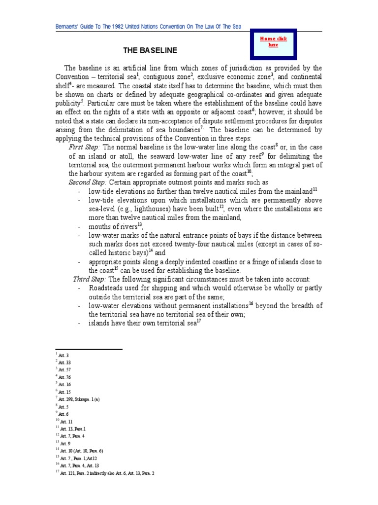 Baseline (Additional Material) | PDF | Territorial Waters | Law Of The Sea