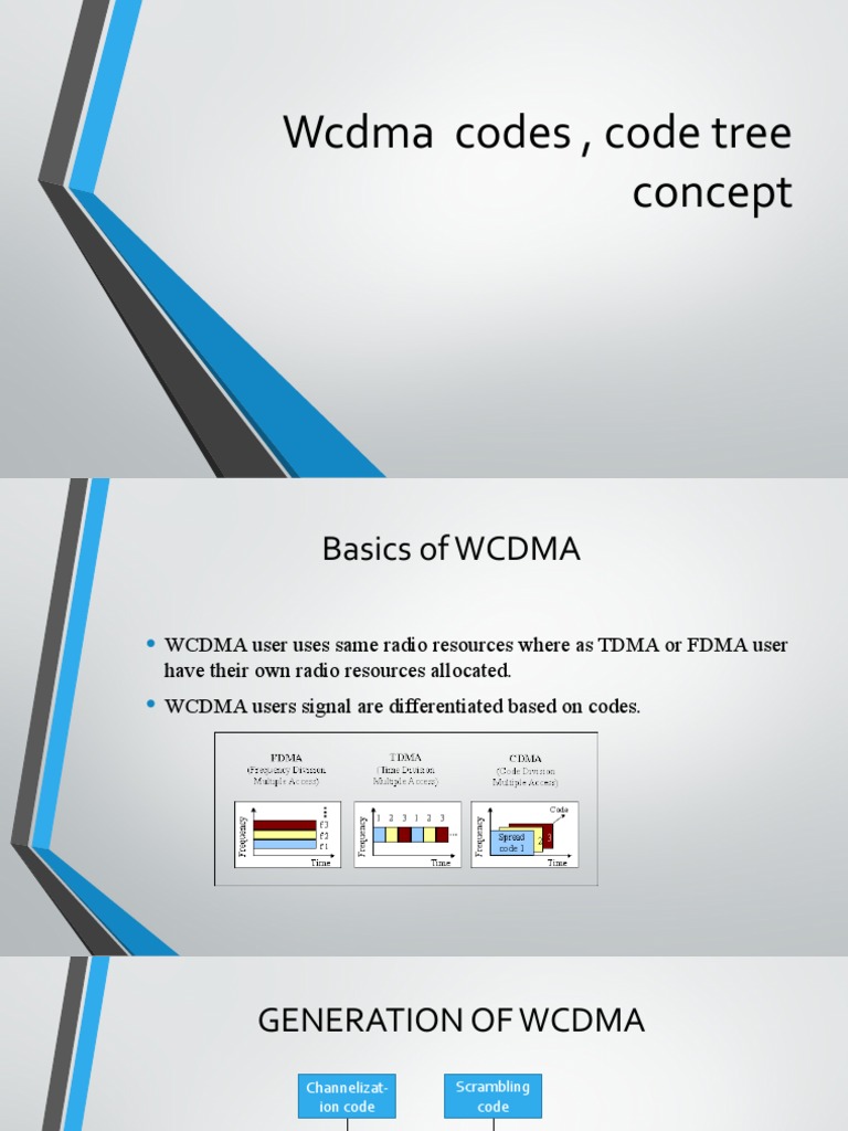 Wcdma Codes, Code Tree Concept | PDF | Broadcast Engineering | Radio