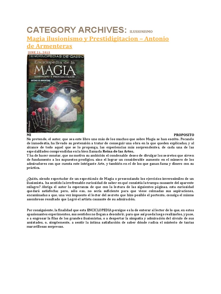 Los Libros de La Magia | PDF | Magia (Ilusion) | Entretenimiento