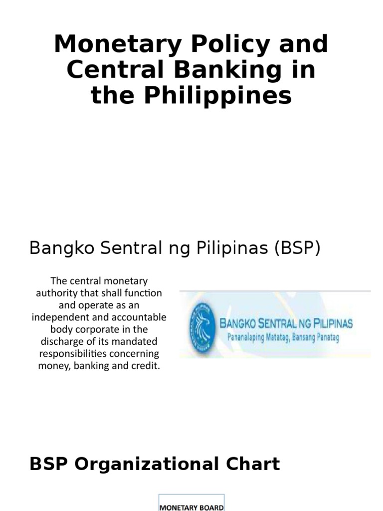 05.BSP and Central Banking | PDF | Monetary Policy | Interest Rates