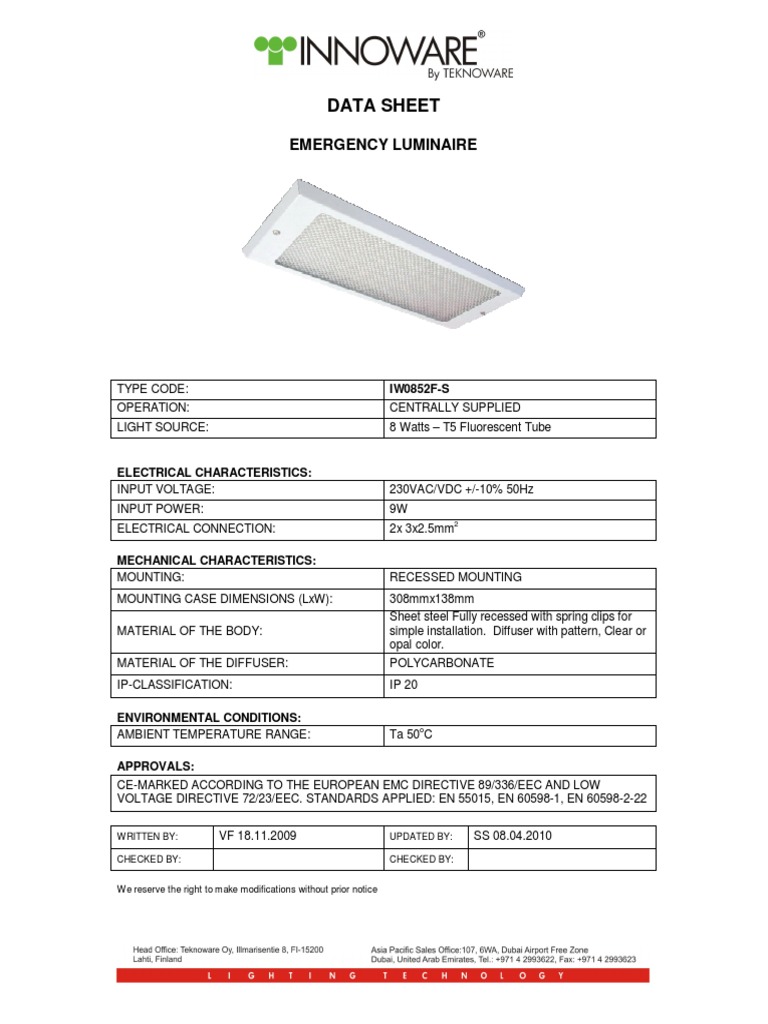 Emergency Lighting Recessed | PDF