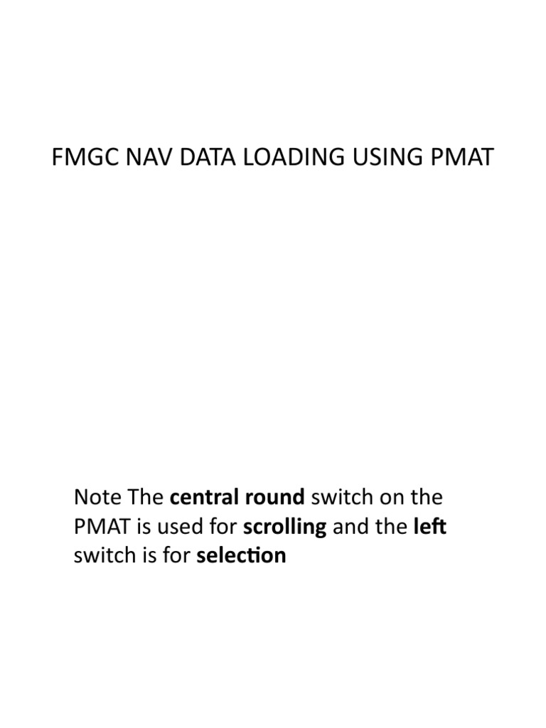 FMGC Nav Data Loading Using Pmat | PDF