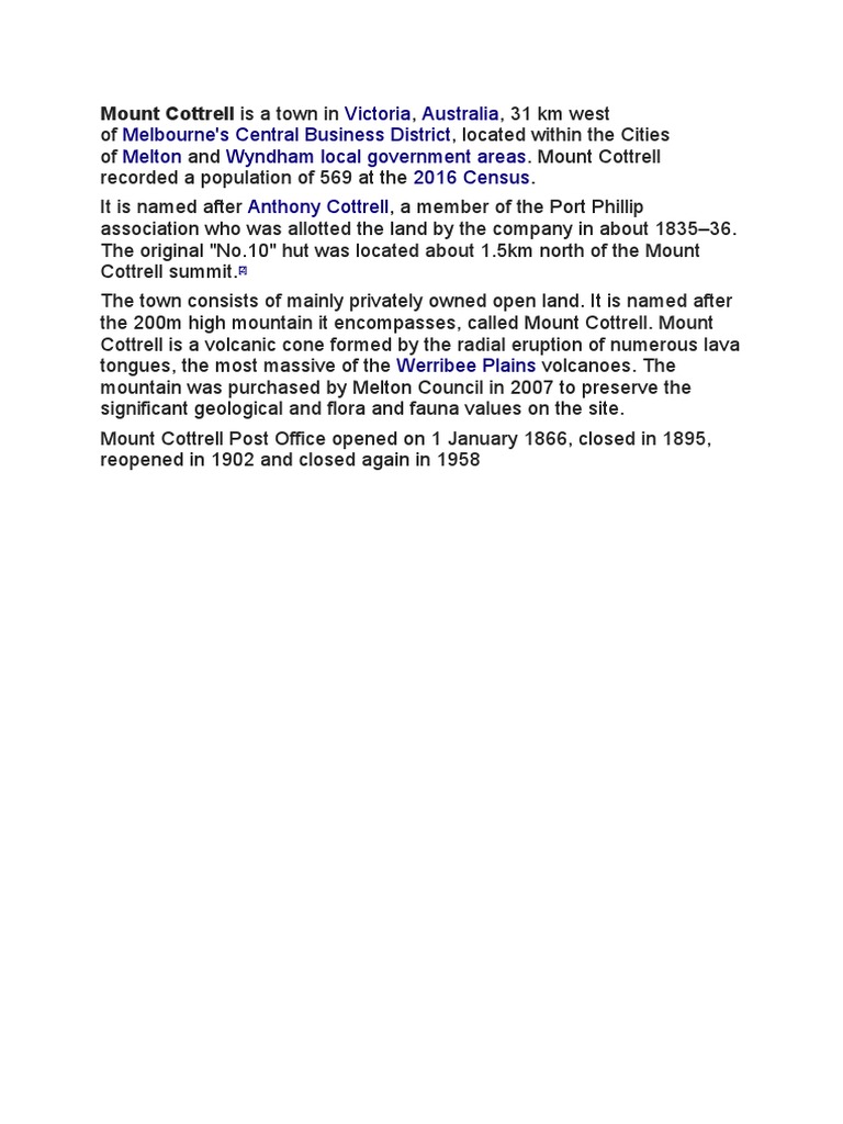 Mount Cottrell | PDF | Travel