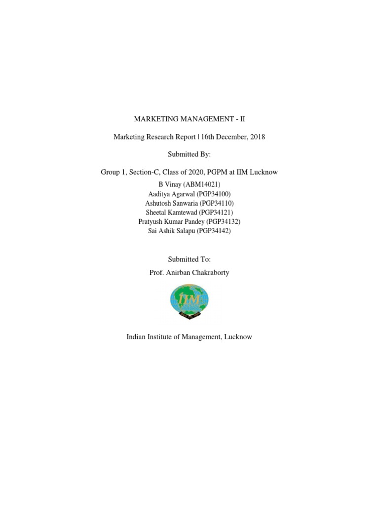 Group1 SectionC MM Report PDF | PDF | Analysis Of Variance | Sampling (Statistics)