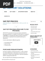 P2P O2C R2R SAP CheatSheet | PDF