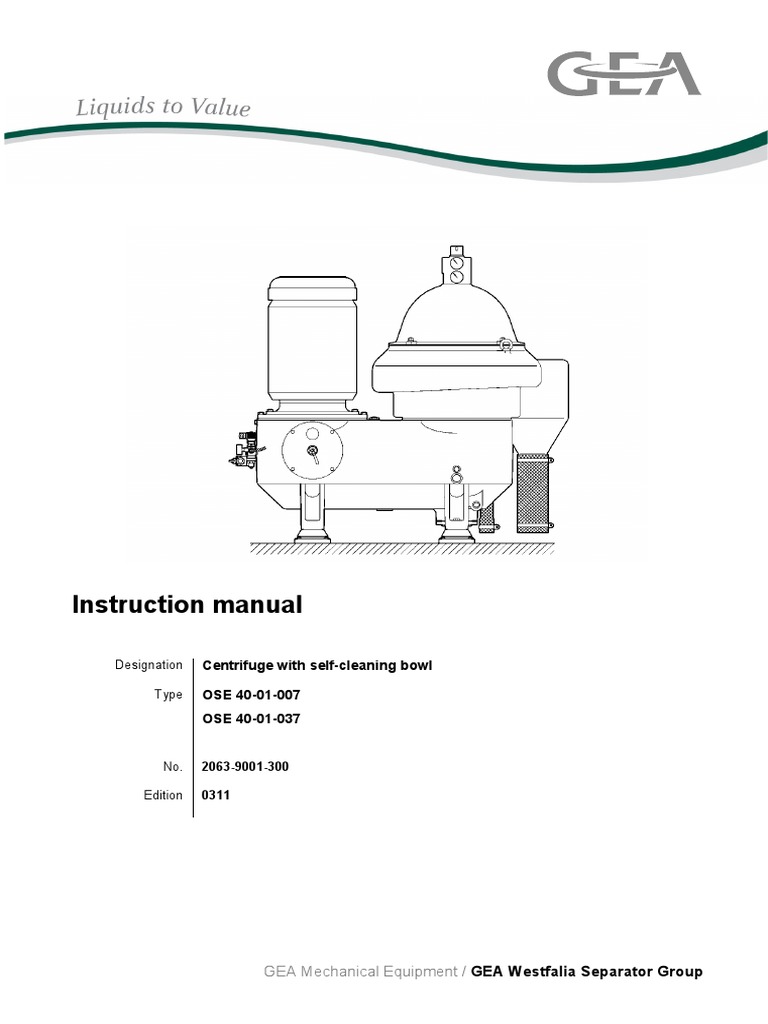 Instruction Manual: GEA Mechanical Equipment | PDF | Safety ...