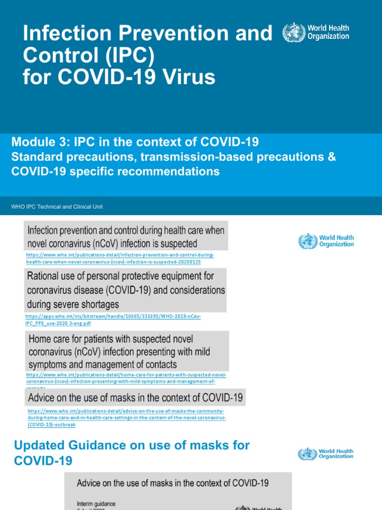 WHO IPC COVID FINAL.15.03.20.V2 Module3-Min | Download Free PDF ...