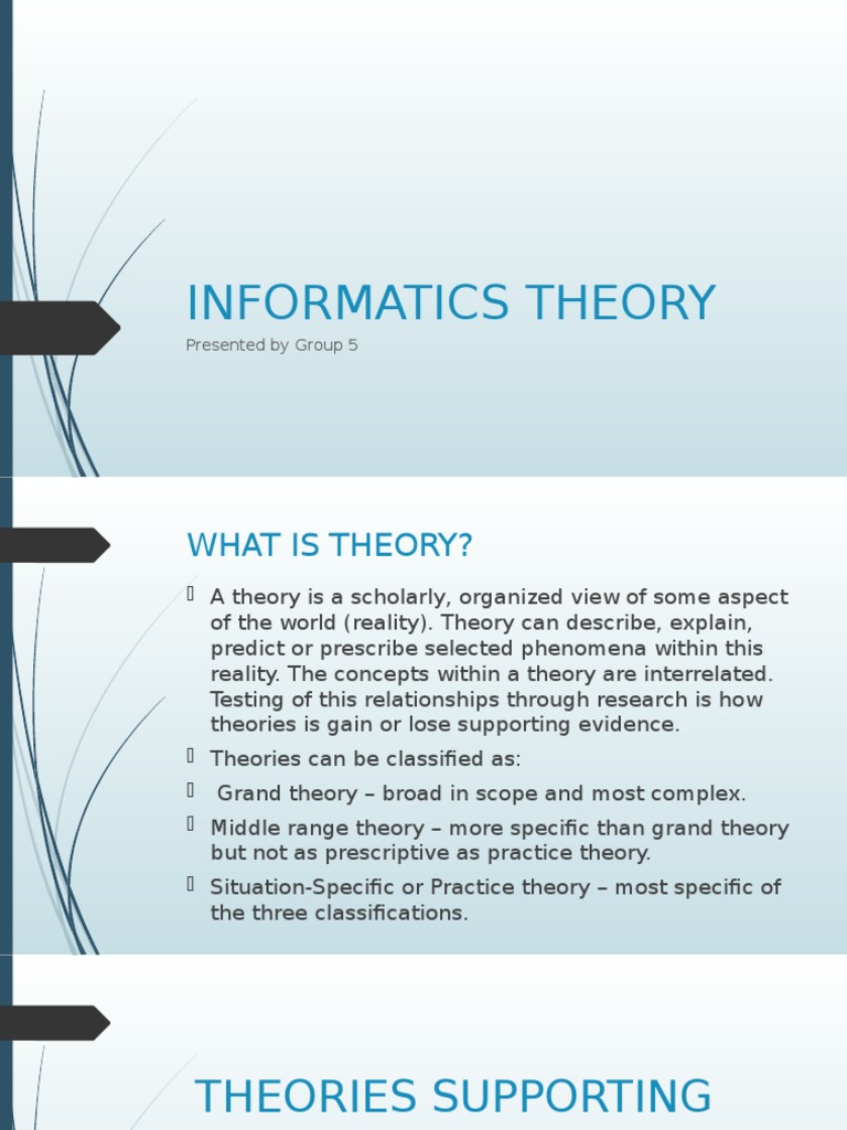 Informatics Theory | PDF | Ontology (Information Science) | System