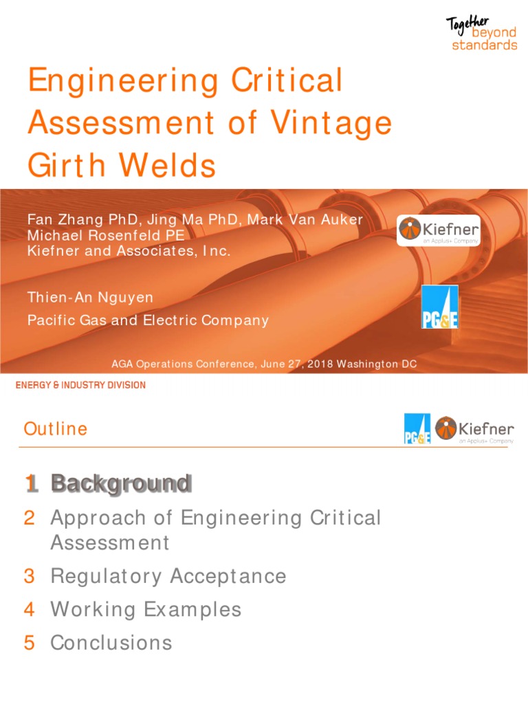Engineering Critical Assessment of Vintage Girth Welds | Download Free ...