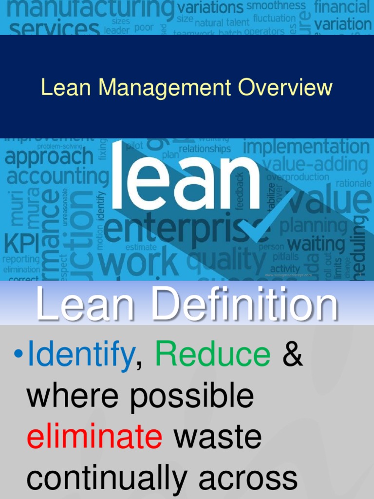 Lean Management Overview | PDF | Lean Manufacturing | Inventory