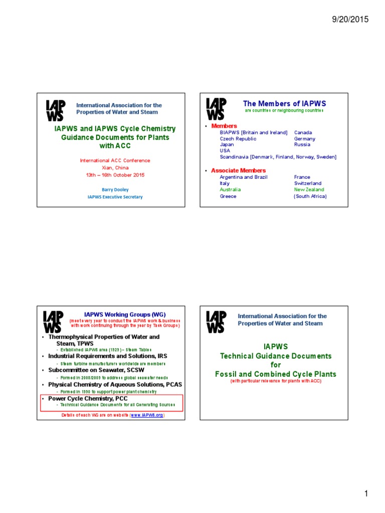 02 IAPWS TGD For ACC PDF | PDF | Boiler | Steam