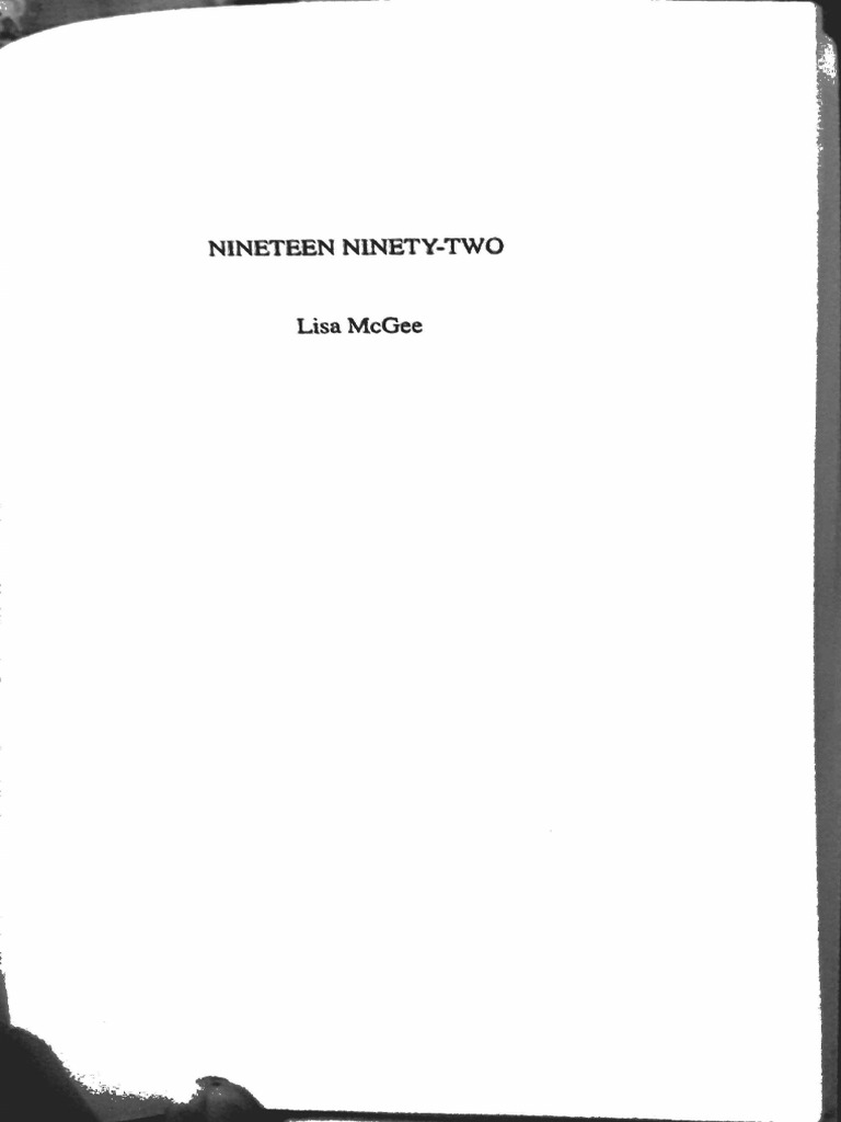 Nineteen Ninety-Two by Lisa Mcgee | PDF