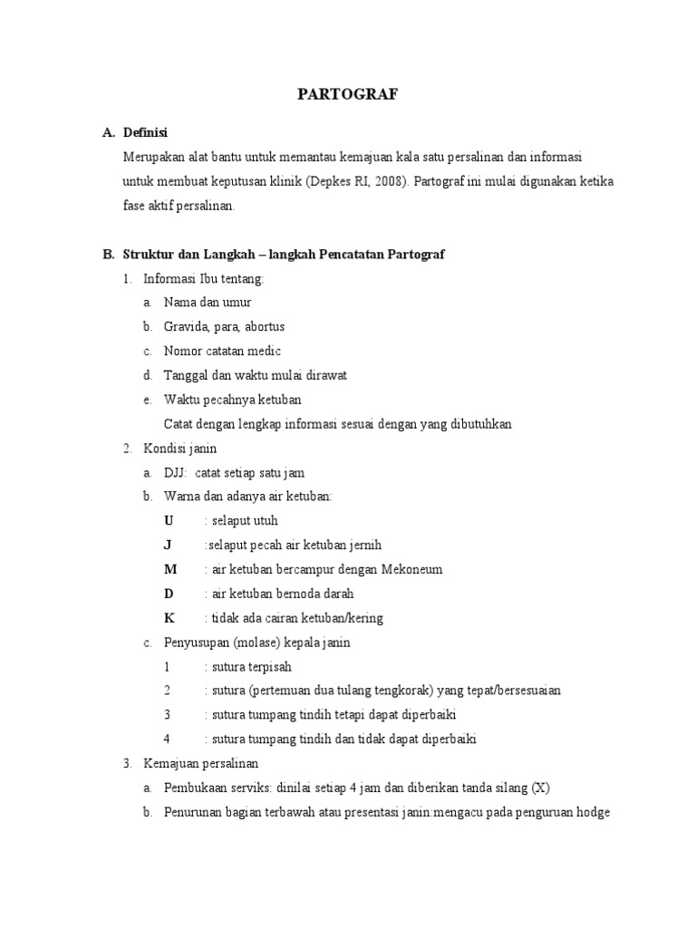 Materi Dan Soal Kasus Partograf | PDF