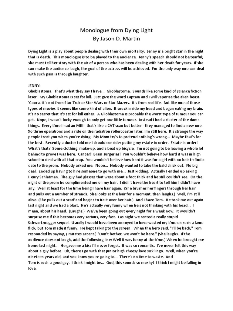 Monologue From Dying Light | PDF