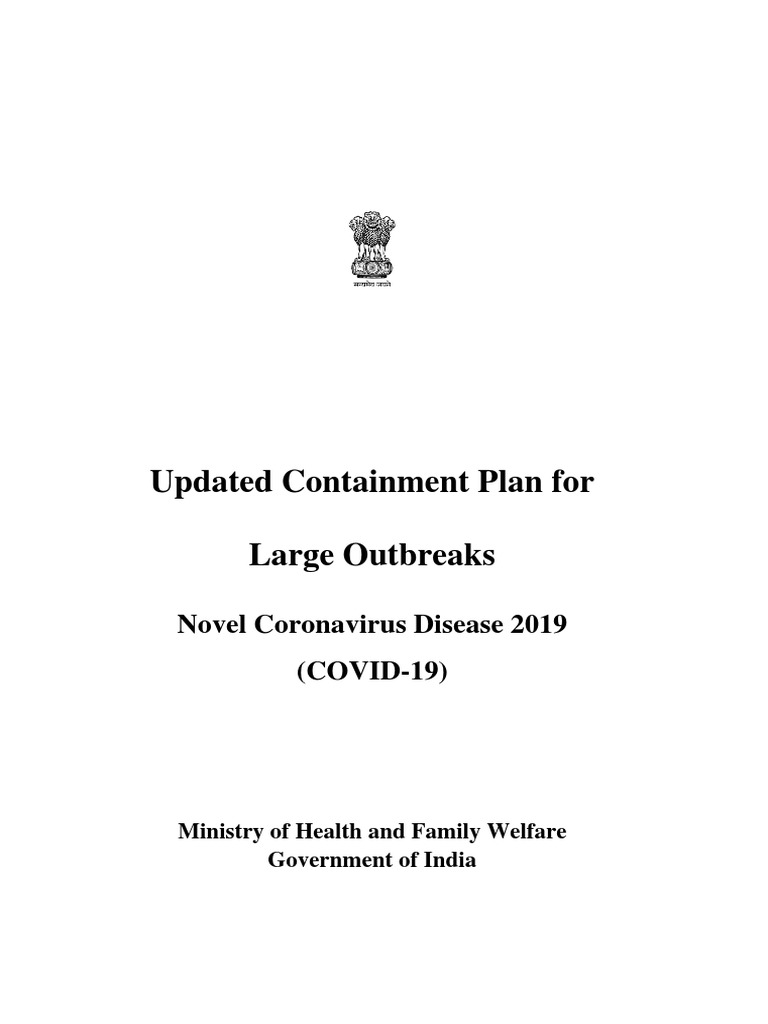 Updated Containment Plan For Large Outbreaks: Novel Coronavirus Disease ...