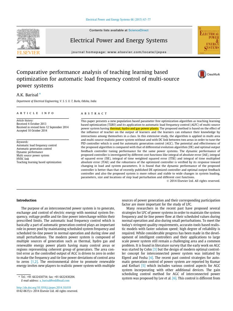 Comparative Performance Analysis of Teaching Learning Based ...