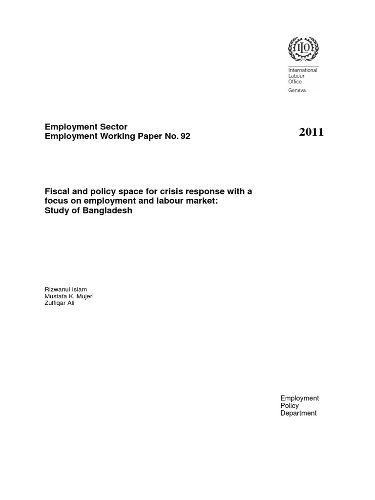 Employment Working Paper | PDF | Economic Growth | Macroeconomics