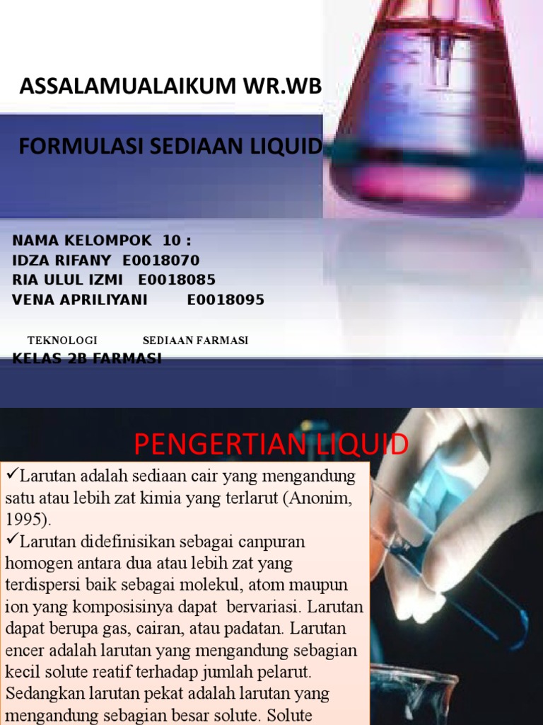 Formulasi Sediaan Liquid | PDF