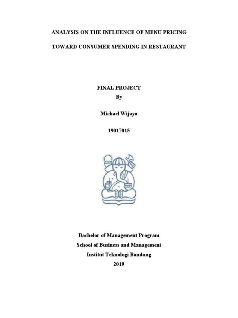 Hyp 19017015 Michael Wijaya | PDF | Menu | Survey Methodology