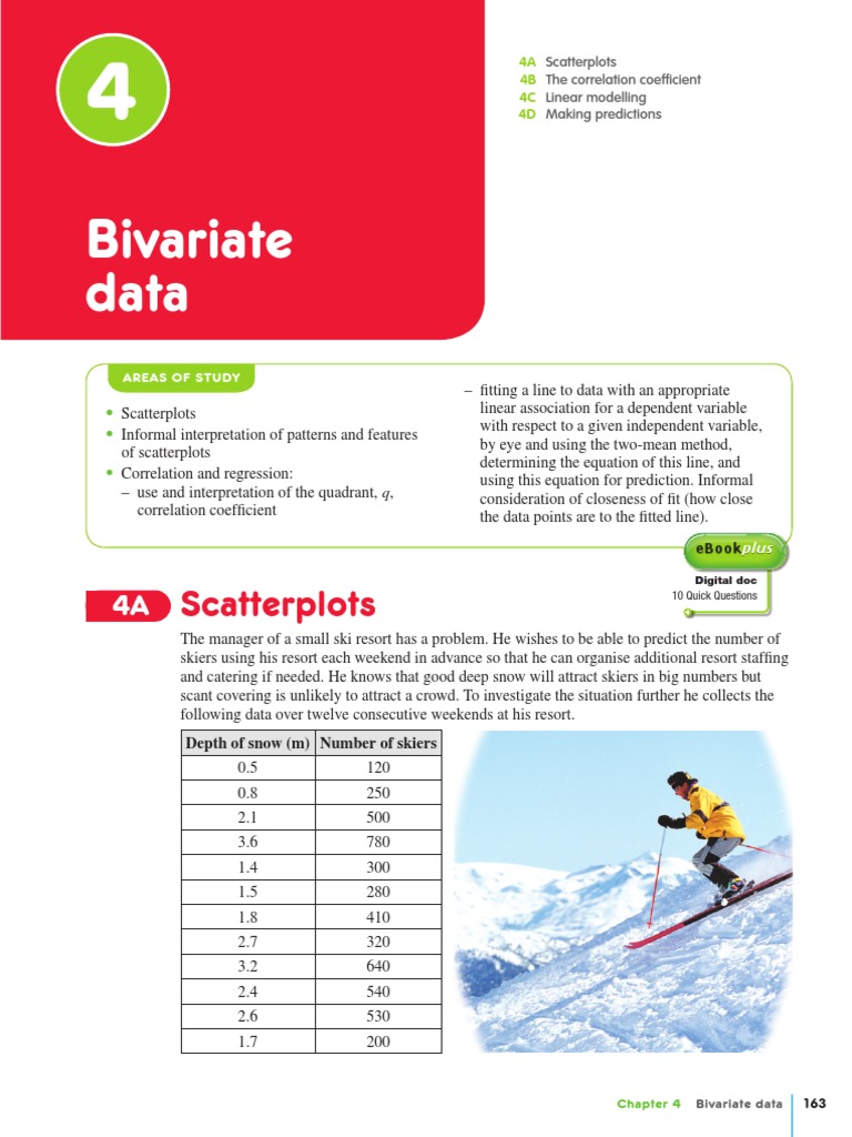 Ch04 Bivariate Data | PDF | Correlation And Dependence | Scatter Plot