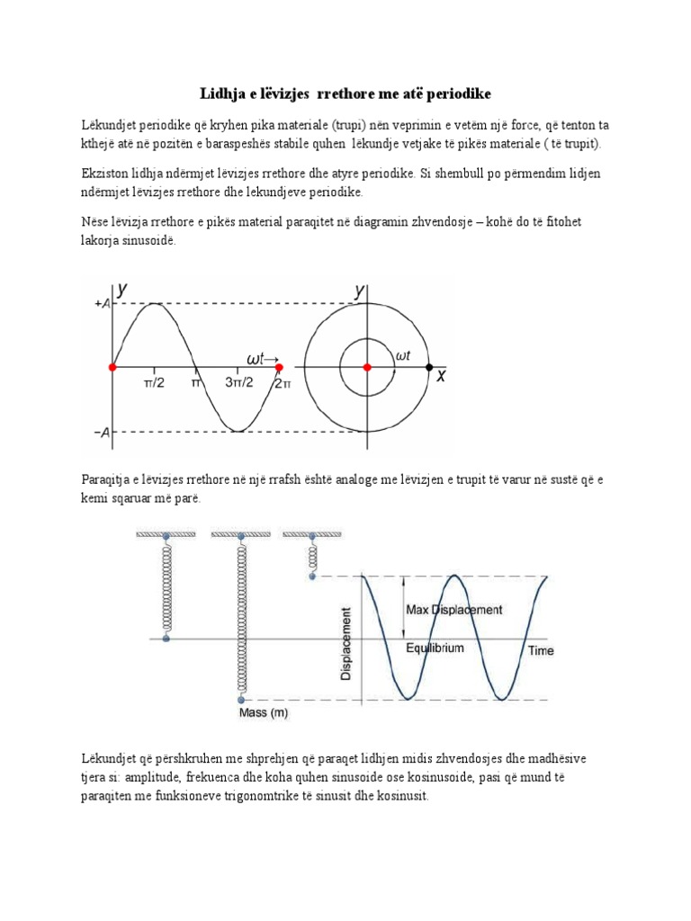 Lidhja e Lëvizjes Rrethore Me Atë Periodike | PDF