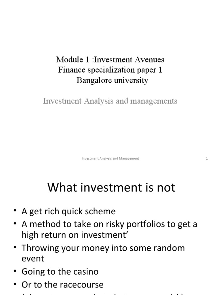 MBA 3rd Sem Investment Analysis Notes | PDF | Bonds (Finance) | Investing