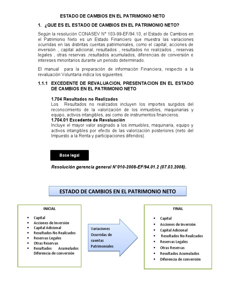 Estado de Cambios en El Patrimonio Neto | PDF | Valor neto | Dividendo