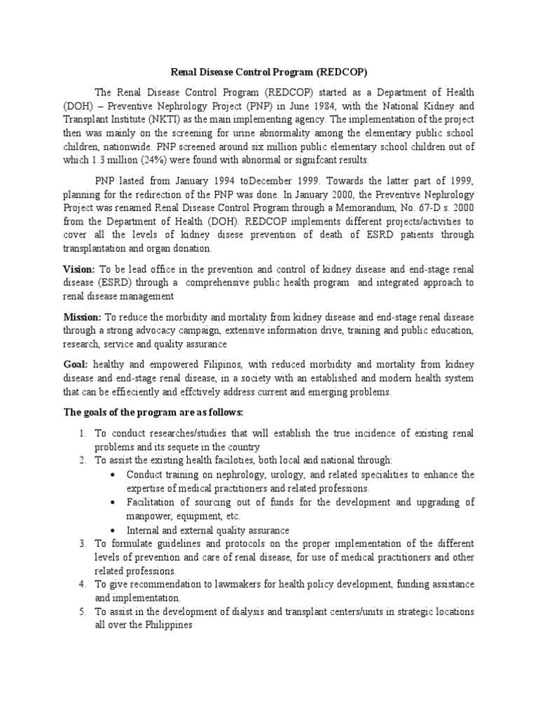 REDCOP | PDF | Organ Donation | Kidney Disease