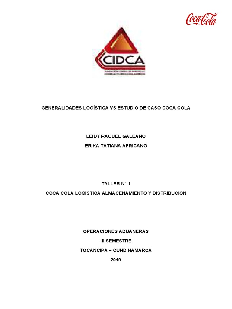 Coca Cola Logistica Almacenamiento y Distribucion | PDF | Logística | Coca Cola