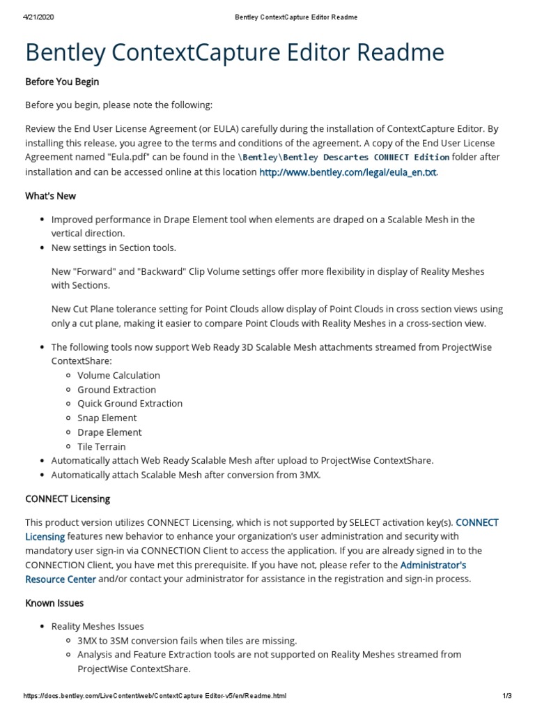 Bentley ContextCapture Editor 1 PDF | PDF | Vertex (Geometry) | Cloud Computing