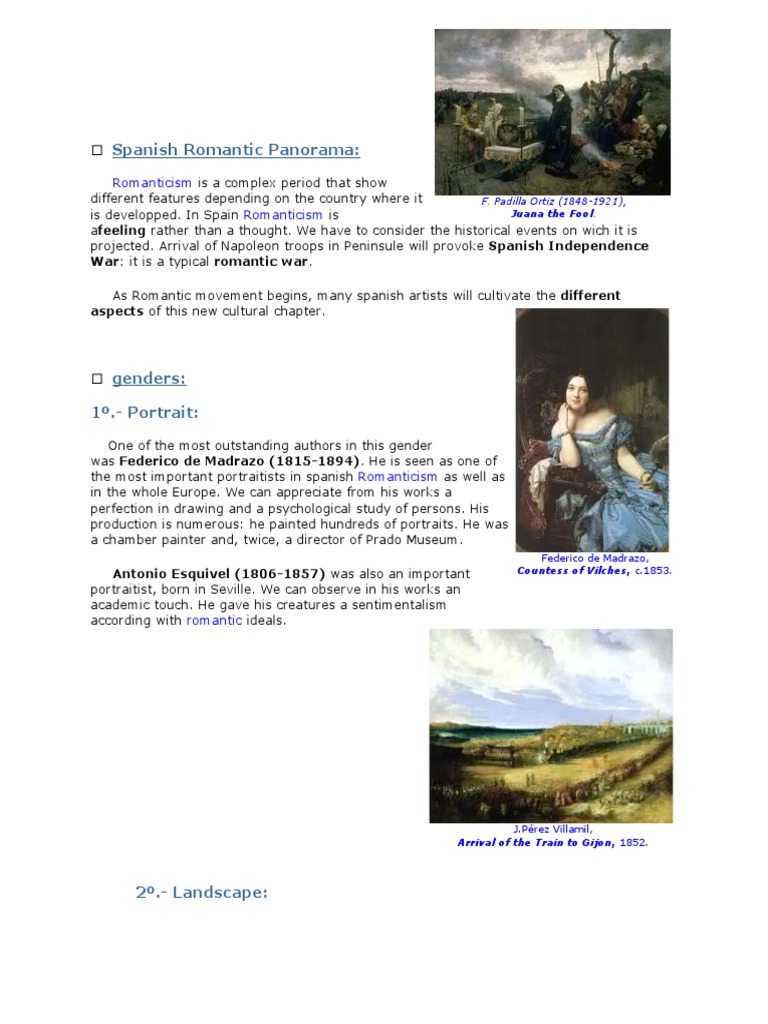 Spanish Romantic Panorama:: Romanticism Romanticism | PDF | Romanticism ...