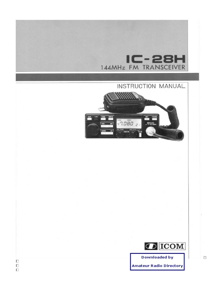 IC-28H - User Manual PDF | PDF
