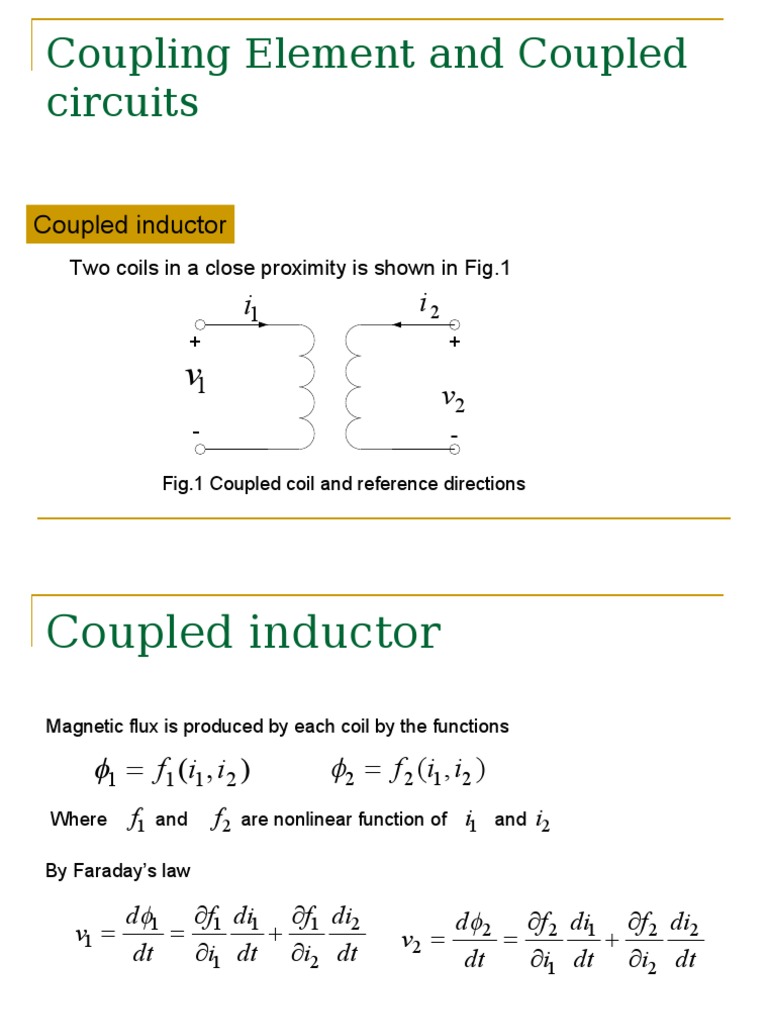 Coupling Element and Coupled Circuits | PDF | Inductance | Transformer