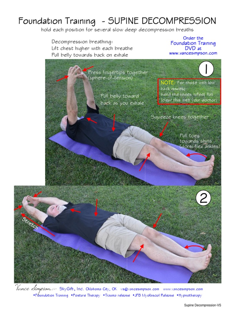 Supine Decompression Breathing Guide | PDF