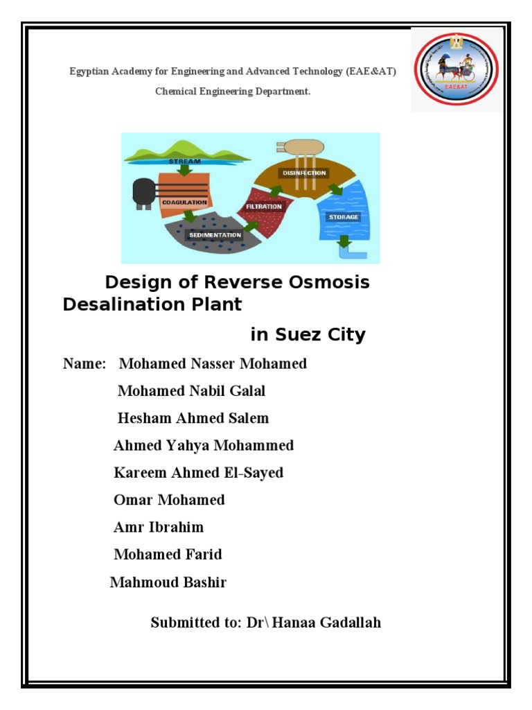 Design of Reverse Osmosis Desalination Plant in Suez City | PDF ...