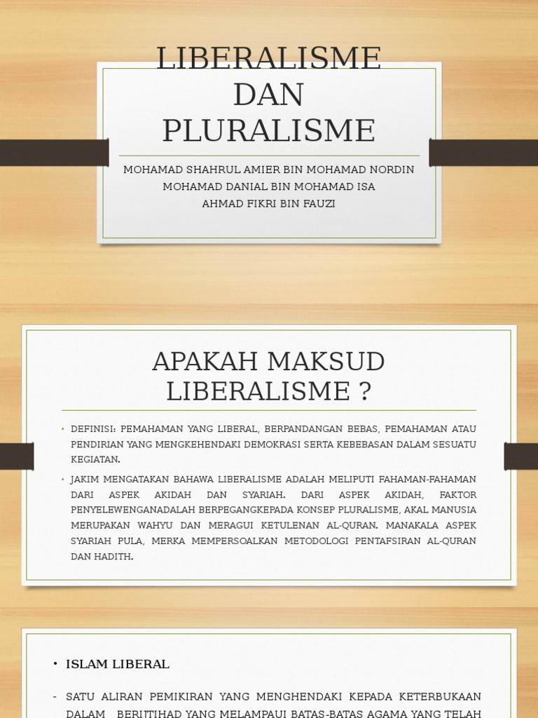 Liberalisme Dan Plurlisme | PDF