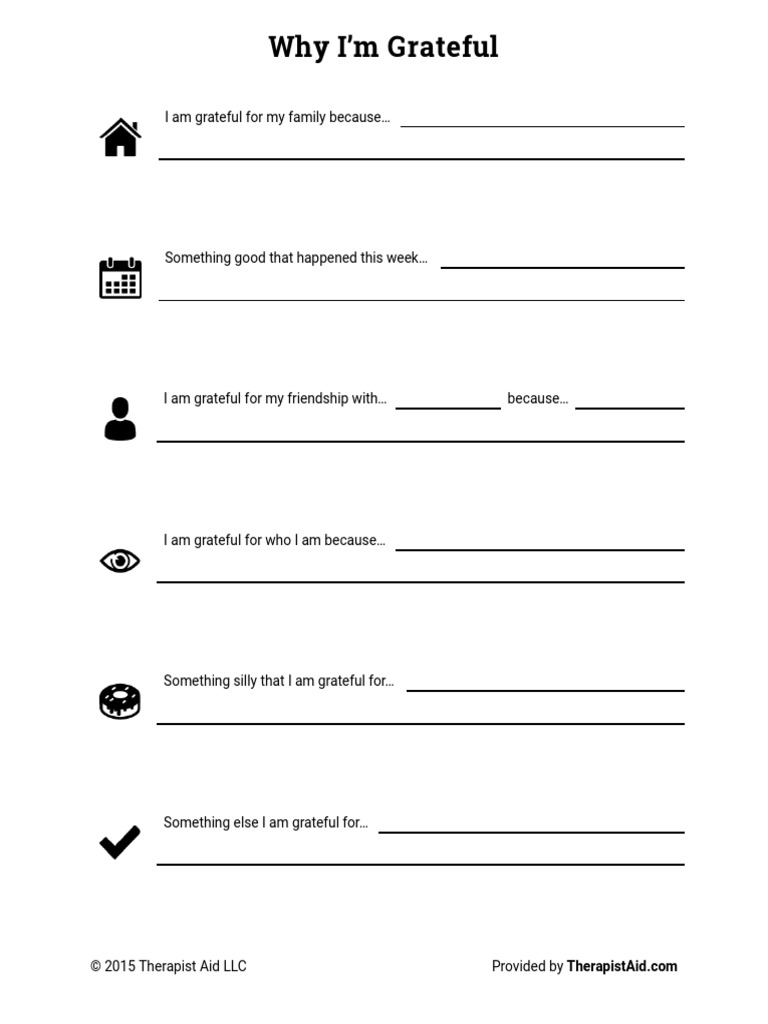 Gratitude Worksheet | PDF