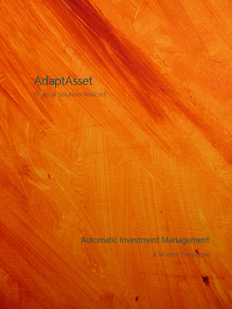 Automatic Investment Management | PDF | Sharpe Ratio | Investment ...