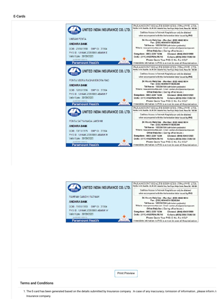 Paramount Health Services & Insurance TPA Pvt. Ltd. | PDF